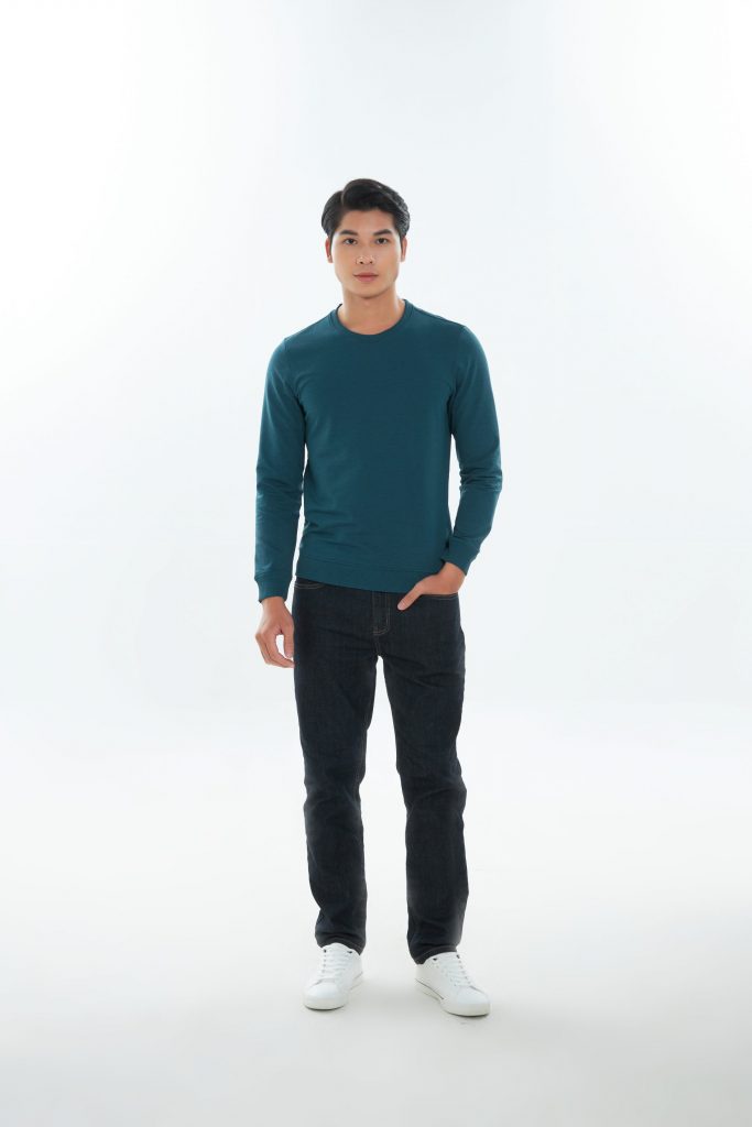 Áo nỉ nam CALUCI phom ôm vừa MSW212S